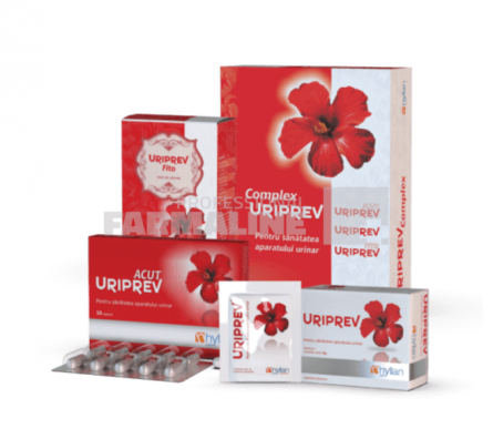 Uriprev Complex: Uriprev Acut 10 capsule + Uriprev 12 plicuri + Uriprev ...