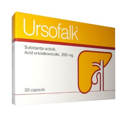 URSOFALK R x 50 CAPS. 250mg DR. FALK PHARMA GMBH - Pret 65,00 Lei
