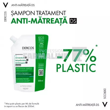 Vichy Dercos Sampon antimatreata par normal/gras 500 ml - la pret mic ...