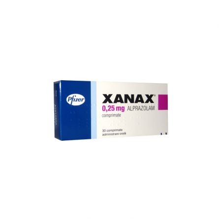 XANAX 0,25 mg x 30 COMPR. 0,25mg PFIZER EUROPE MA EEI - Vezi prospectul ...