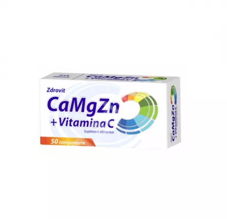 Zdrovit CaMgZn + Vitamina C 50 comprimate - la pret mic | Pfarma.ro