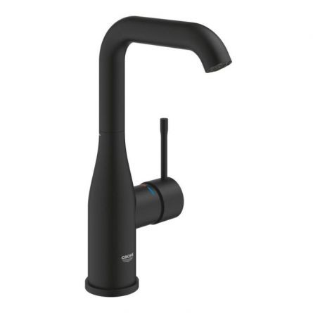 Baterii lavoar Baterie lavoar, Grohe, Essence, L, negru mat ...