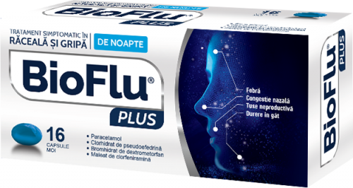 Bioflu, 16 capsule moi, Biofarm - Pret 12,50 lei - BIOFARM