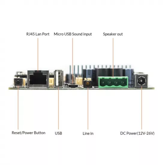 Modul de amplificare stereo Arylic Up2Stream AMP2.0 V4 - aud...