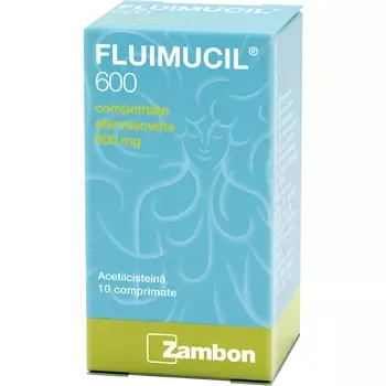 Fluimucil, 600 mg, 10 comprimate efervescente, Zambon|CrinFarm