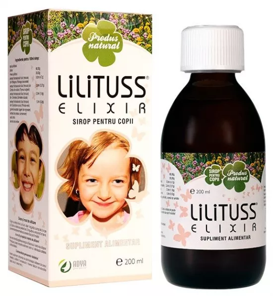Sirop de tuse pentru copii, LiliTuss Elixir, 200 ml ADYA Gr...
