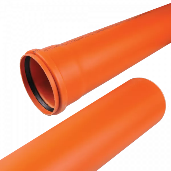 Teava PVC Portocalie Conducta din PVC SN2 DN 125 mm x 6 M 26...