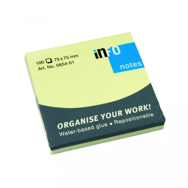 Post-IT NOTES ADEZIV 75*75MM GALBEN PAL 100 FILE GLOBAL NOTE...