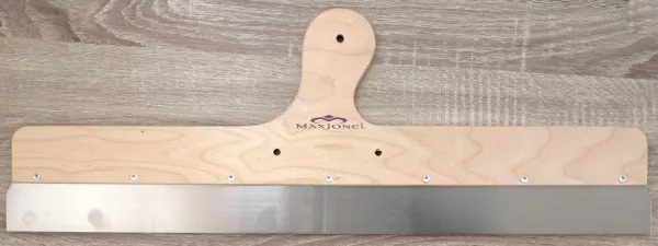 Spaclu lat otel inoxidabil 600 mm, lama 0.5 mm cu maner lemn...