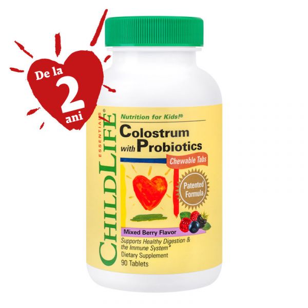 Secom Colostrum with Probiotics ChildLife Essentials 90 tabl...