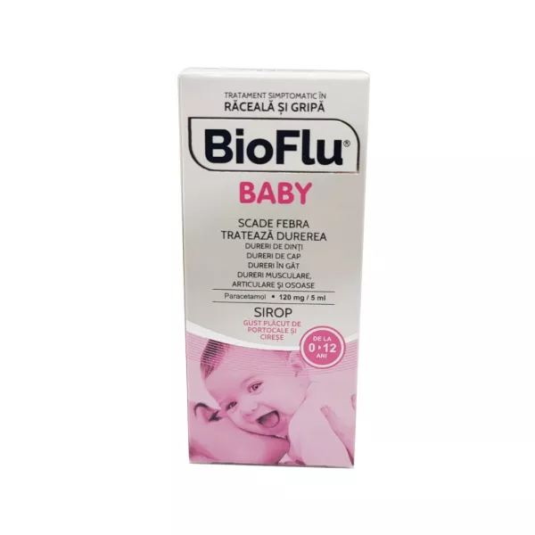 Bioflu pentru Baby 120 mg, 5 ml, Biofarm - FarmaciaBajan.ro
