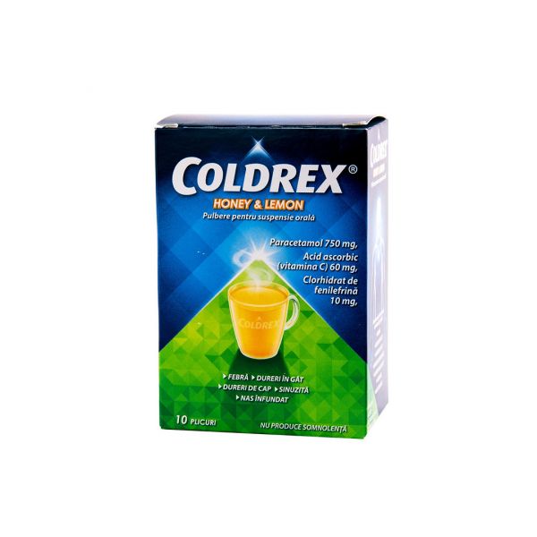 Coldrex honey lemon x 10 pulb - FarmaciaBajan.ro