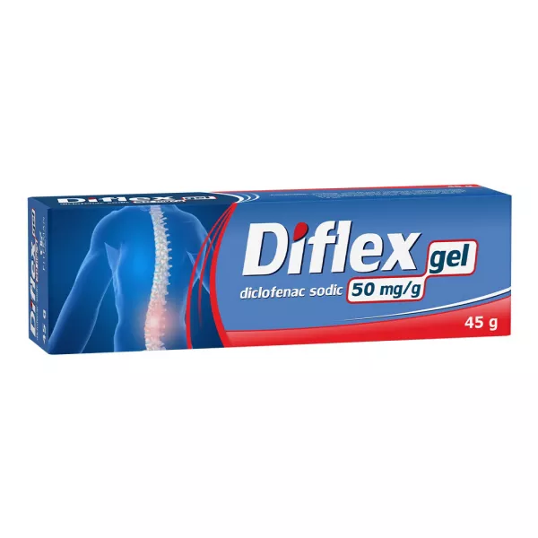 Diflex 50 mg/g, gel, 45 g, Fiterman - FarmaciaBajan.ro