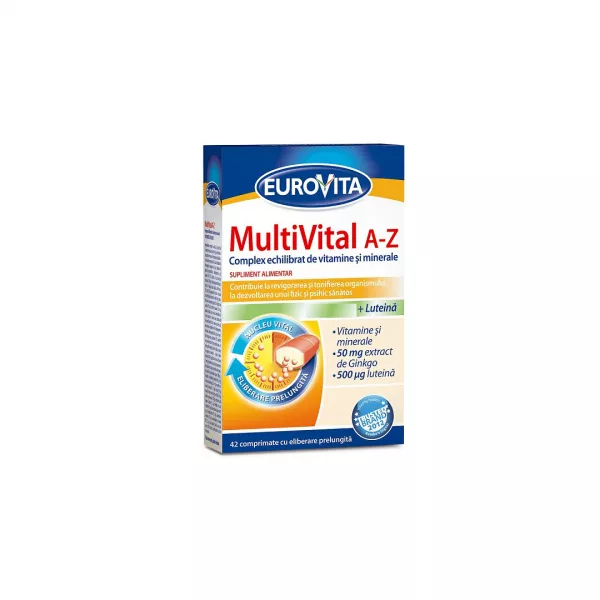 MultiVital A-Z, 42 comprimate, Eurovita - FarmaciaBajan.ro