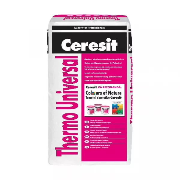 Adeziv flexibil pentru polistiren, Ceresit Thermo Universal