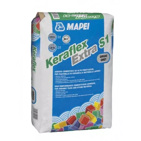 Adeziv pe baza de ciment, Mapei, Keraflex Extra S1, gri, 25kg