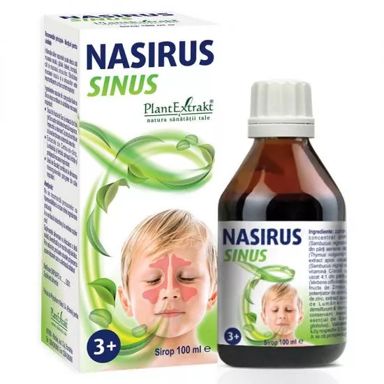 Raceala si gripa Nasirus sinus sirop +3 ani, 100 ml, Plant E...