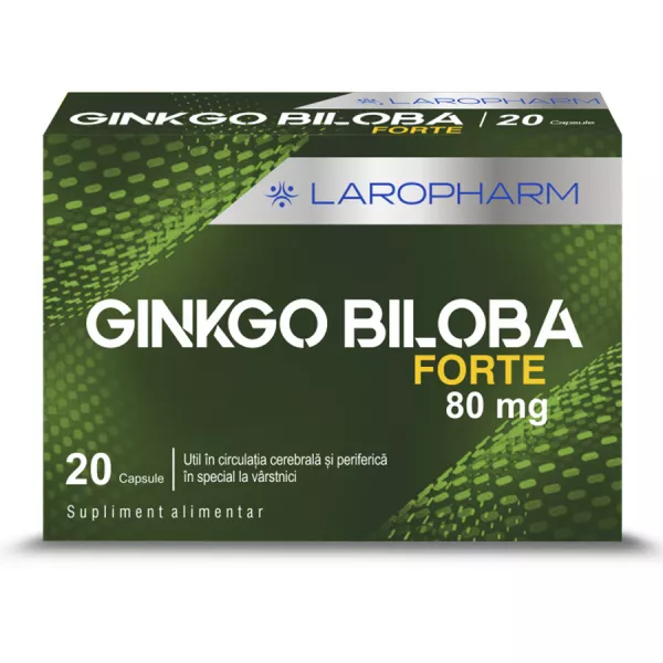 Ginkgo Biloba Forte 80 mg, 20 capsule, Laropharm|CrinFarm