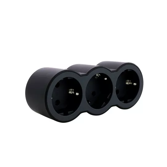 Priza BLOC PRIZA TRIPLA FRONTALA STANDARD 16A NEAGRA L694519...