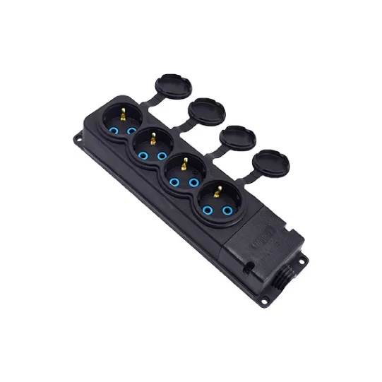 Priza GRUP 4 PRIZE CAUCIUC IP44 NEGRU BYLION ERSTE 868334770...