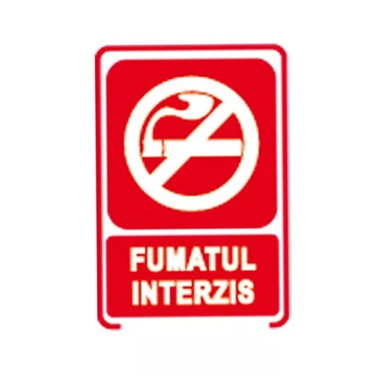 Indicatoare de avertizare INDICATOR FUMATUL INTERZIS 15x20cm...