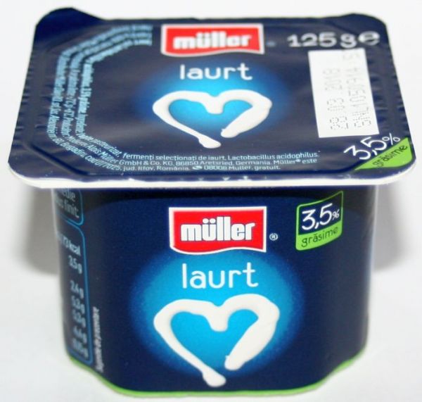 Iaurt simplu IAURT 3.5% GRASIME MULLER 125G # 24 buc 104015 ...