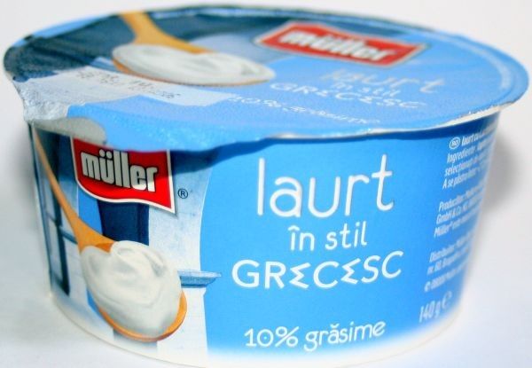 Iaurt simplu IAURT IN STIL GRECESC 10% MULLER 140G # 20 buc ...