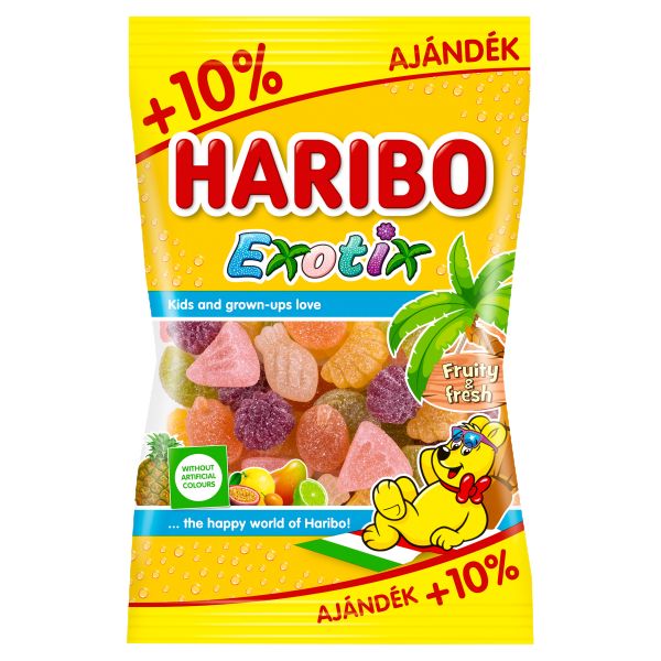 Bomboane gumate jeleuri BOMBOANE HARIBO EXOTIC FRUITY&FRESH ...
