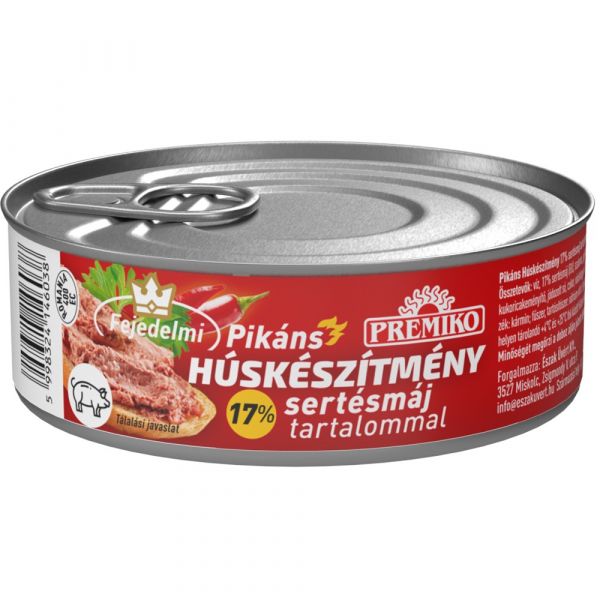 Conserve pateu CONSERVA CARNE PRESATE PICANTA CU 17% FICAT D...