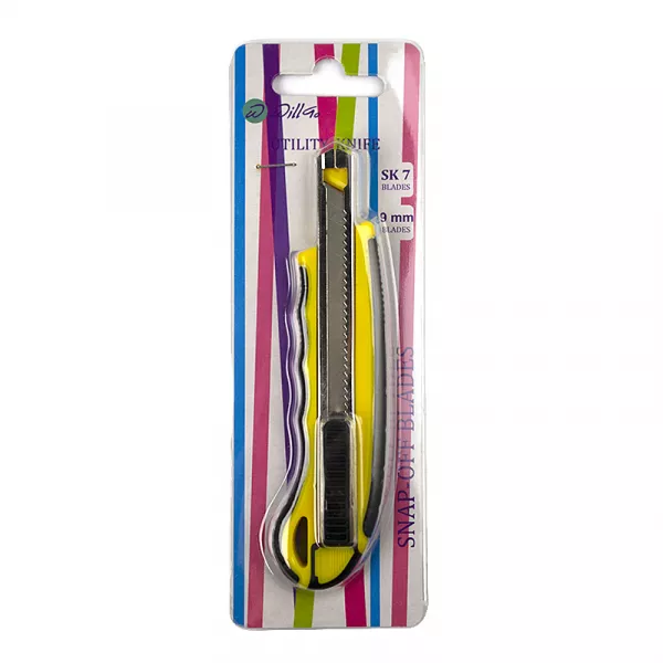 Cuttere Cutter mic ABS cu rubber grip, sina metalica, lama 9...