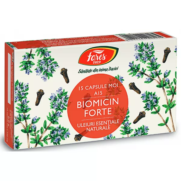 BIOMICIN FORTE A15, 15 CPS, FARES FARES SUPLIMENTE ADULTI I...