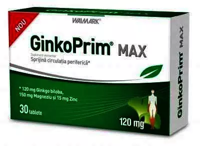 GinkoPrim Max 120mg, 30 tablete, Walmark WALMARK CIRCULATIE...