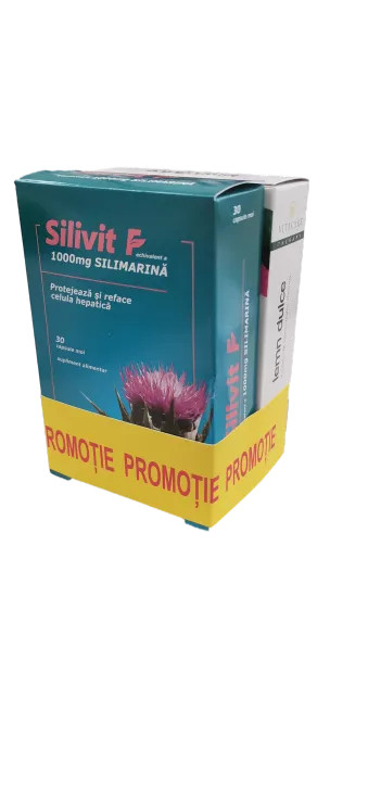 Pachet Silivit F, 30 comprimate + Lemn Dulce, 30 comprimate...