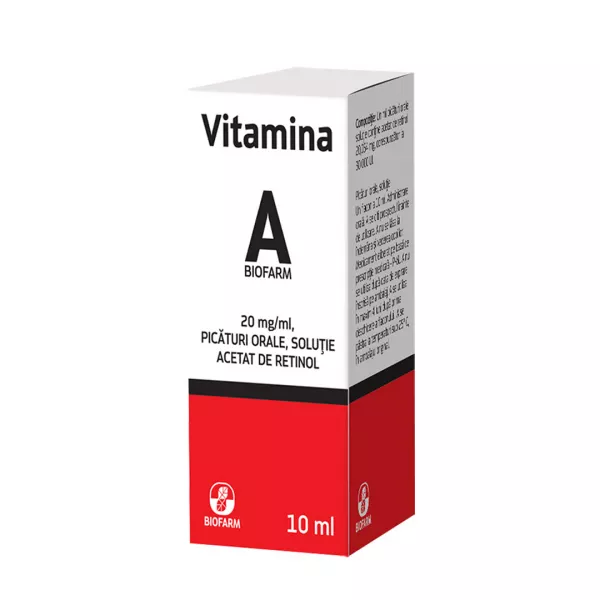 VITAMINA A, 20mg/ml x 1, BIOFARM BIOFARM MEDICAMENTE OTC (V...