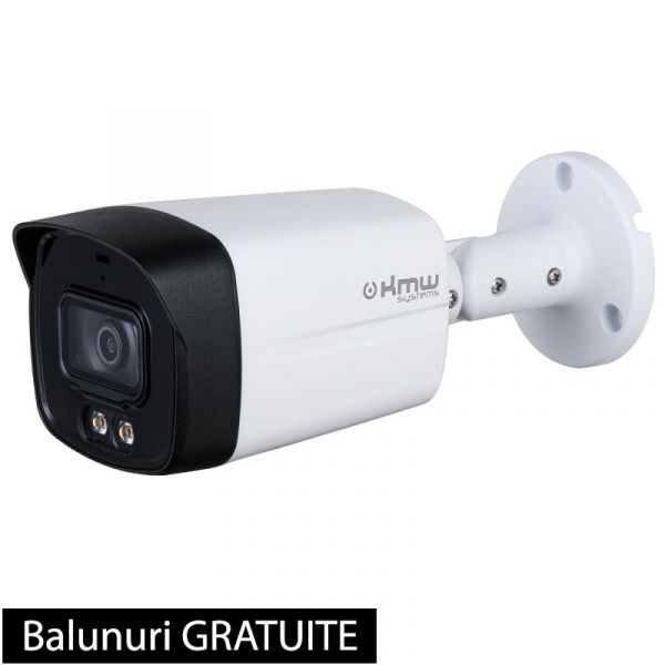 Cameră HDCVI Full Color bullet de exterior 5Megapixeli KMW KM-539NL-A KM-539NL-A
