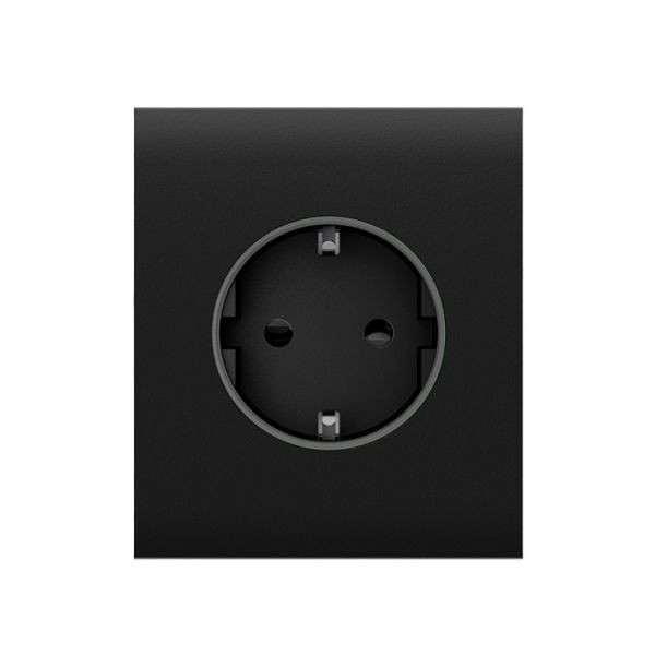 Panou central priză perete basic Ajax CenterCover (basic)[Type F] Negru CenterCover (basic)[Type ...