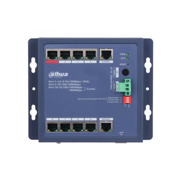 Switch PoE Cloud Management 8 + 1 + 1 porturi Dahua CHS4110-8ET-90-F ...