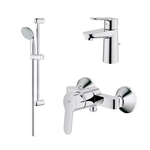 Pachete bai cu dus Set baterii Grohe Bau Edge New cu baterie...