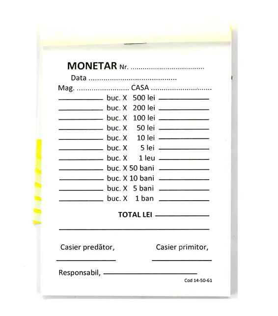 Formulare tipizate NB_HRT | MONETAR