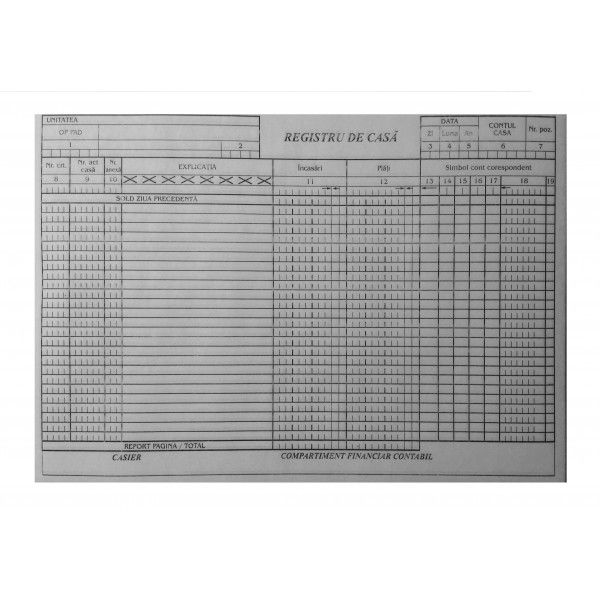Formulare tipizate NB_HRT | REGISTRU CASA MODEL VECHI AUTOCO...