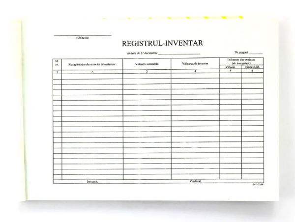 Formulare tipizate NB_HRT | REGISTRU INVENTAR ORIZONTAL 31 D...