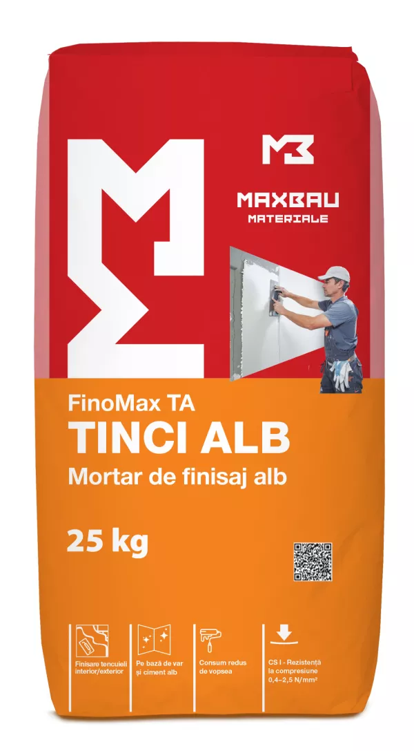 Tinciuri Mortar tinci alb pentru exterior si interior Maxbau...