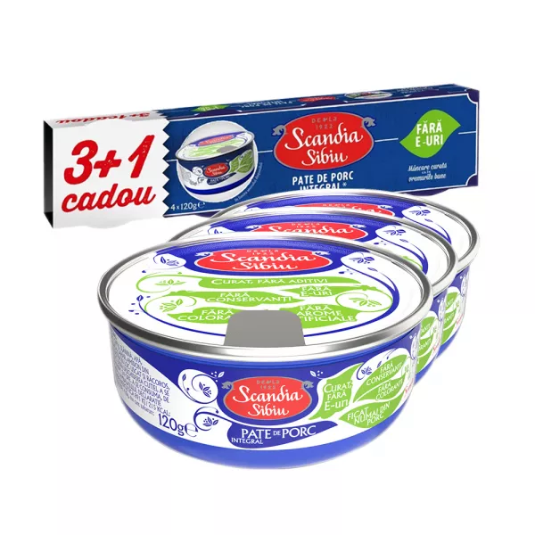 Conserve carne / Pate PACK PATE SIBIU 120G PORC 3+1 59413410...