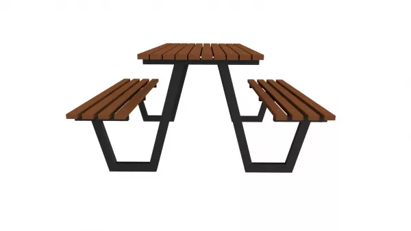 Mobilier de gradina Set gradina masa + banci, cadru metalic,...