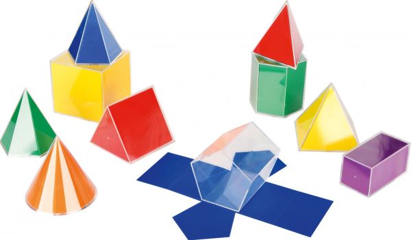 Forme geometrice Corpuri geometrice desfasurabile 2D, 3D, 11 buc 123029 ...