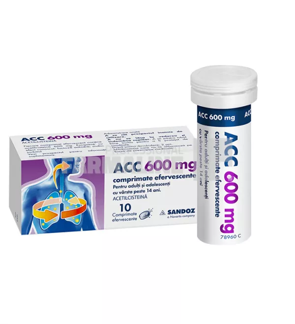 ACC 600 mg 10 comprimate efervescente - la pret mic | Pfarma.ro