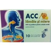 ACC Lamaie si miere 600 mg 10 plicuri - la pret mic | Pfarma.ro
