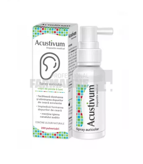 Acustivum Spray auricular 20 ml - la pret mic | Pfarma.ro
