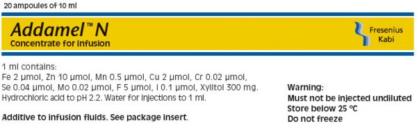 ADDAMEL (R) N X 20 CONC. PT. SOL. PERF. FARA CONCENTRATIE FRESENIUS ...