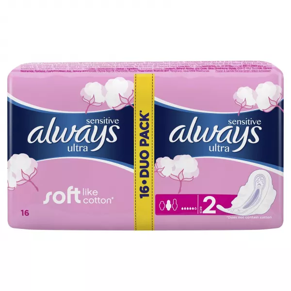 Always Sensitive Ultra Super Plus Duo Absorbante 16 bucati - la pret ...